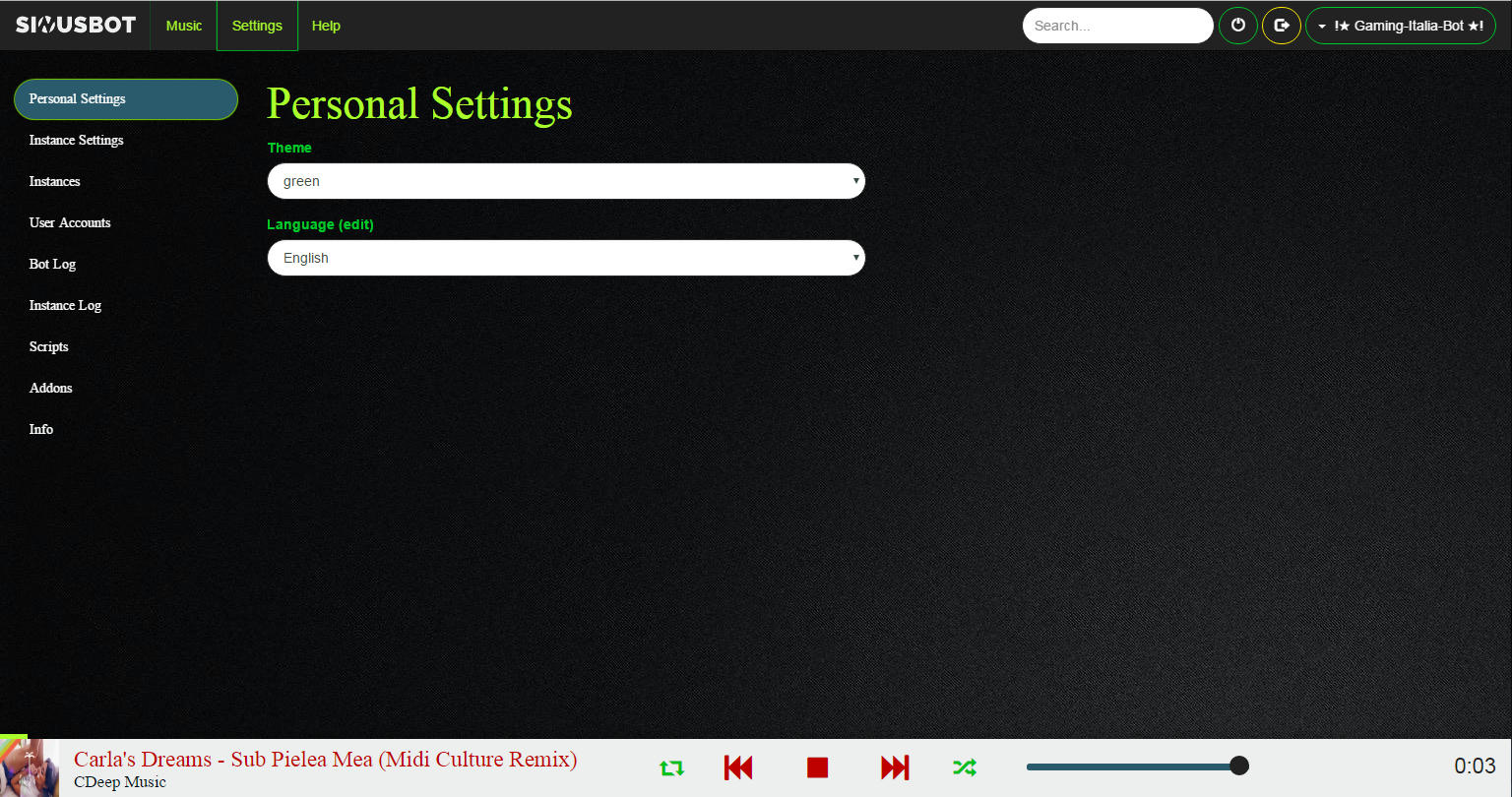 Green | SinusBot Forums