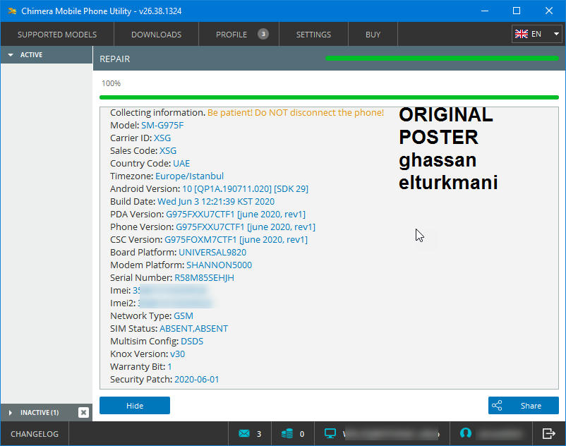 Samsung Galaxy S10+ SM-G975F U7 IMEI REPAIR & PATCH CERT DONE - GSM-Forum