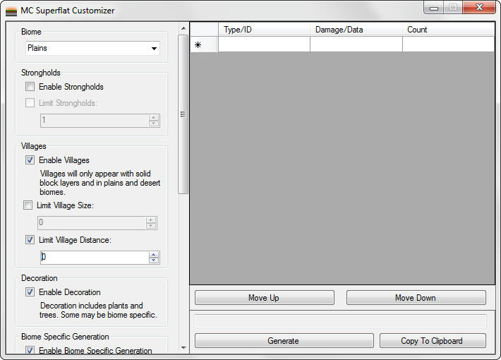 [TOOL] Minecraft Superflat Customizer - Minecraft Tools - Mapping and ...