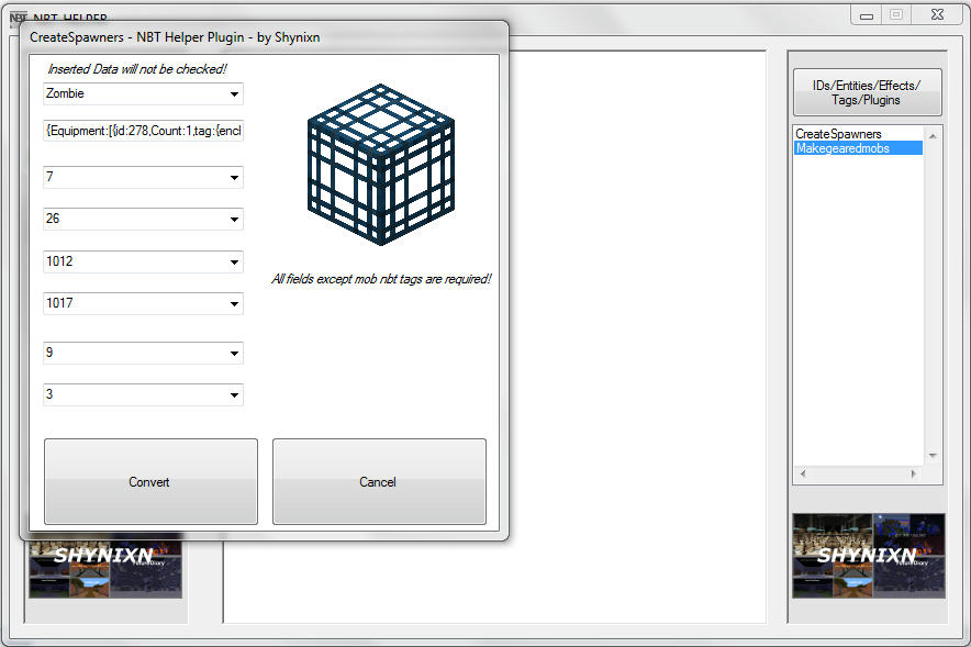 CreateSpawners [NBT Helper Plugin] Minecraft Mod