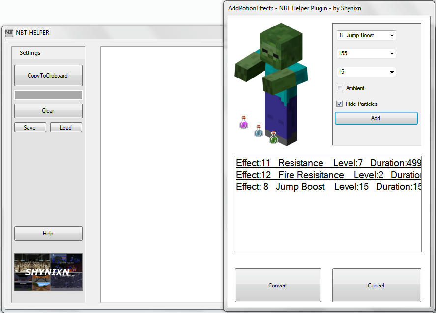 Addpotioneffects [nbt Helper Plugin] Minecraft Mod