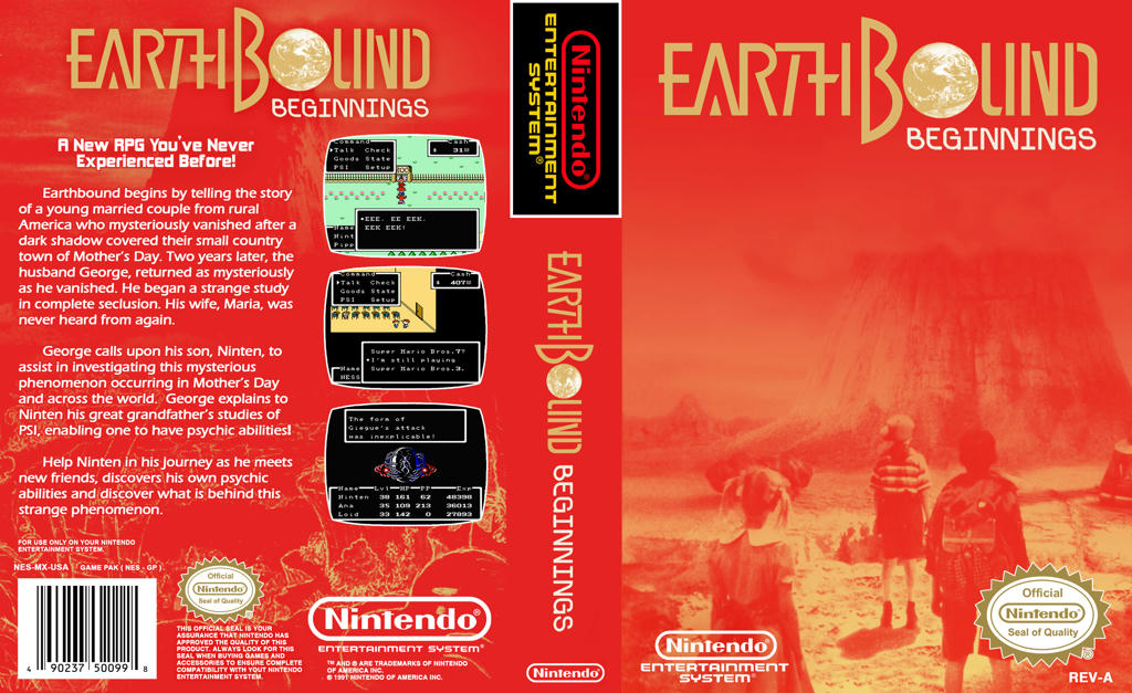 Did Earth Bound NES ever have official cover art made for it ...