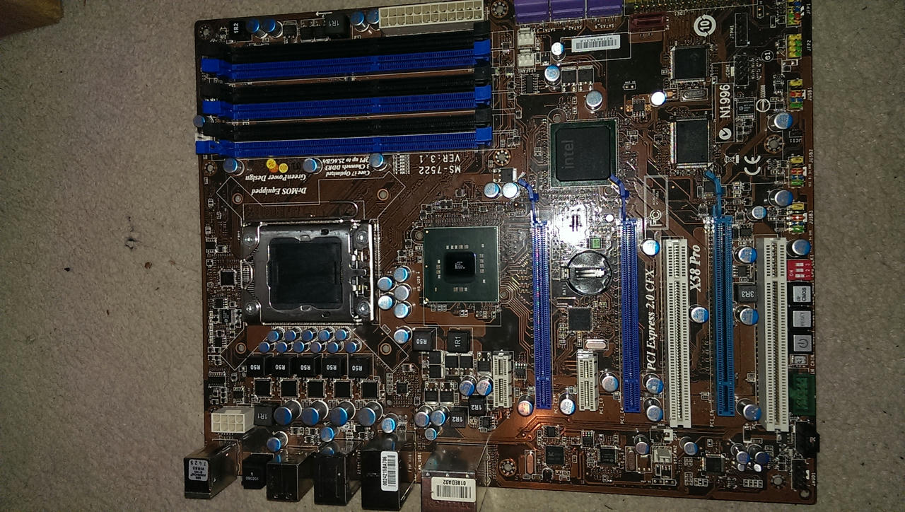MSI X58 PRO - MS-7522 v3.1 - Identifying solid bad caps? - Badcaps ...