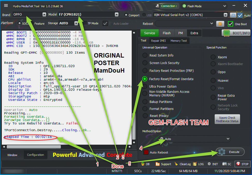Oppo f7 cph1821 password remove done via test point - GSM-Forum