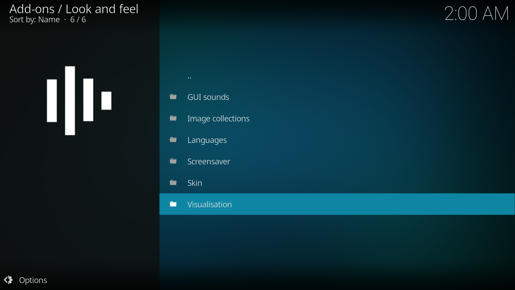 Visualization for Kodi?