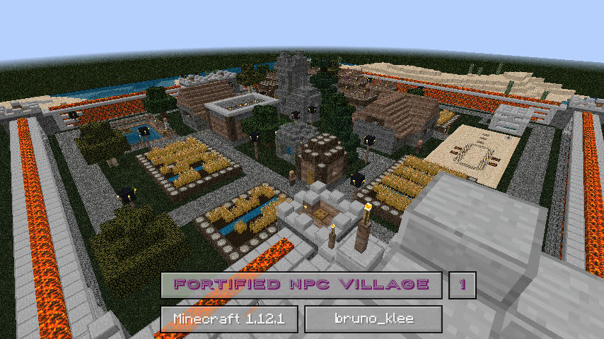 Fortified NPC Village Minecraft Map
