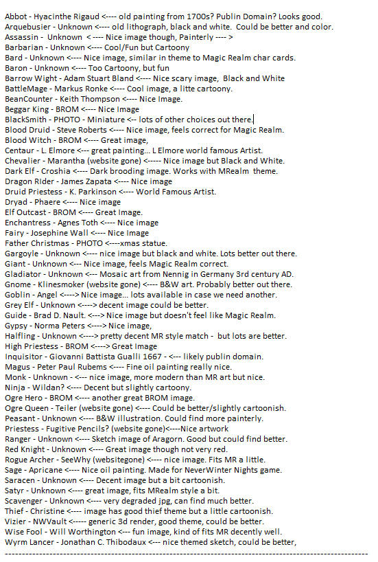 RealmSpeak - custom characters - card images redesigns? | Magic Realm