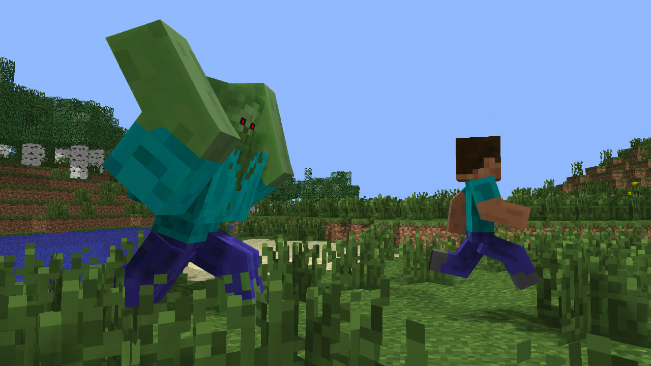 Run Steve RUN! - Wallpapers and art - Mine-imator forums