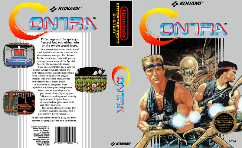 I need help finding a good Contra box art. : retrogaming