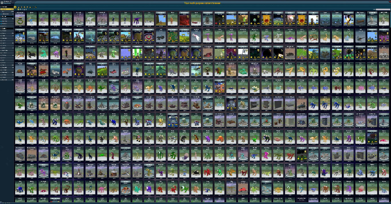 When Spore's screen resolution is 5000x2500, the number of Sporepedia ...