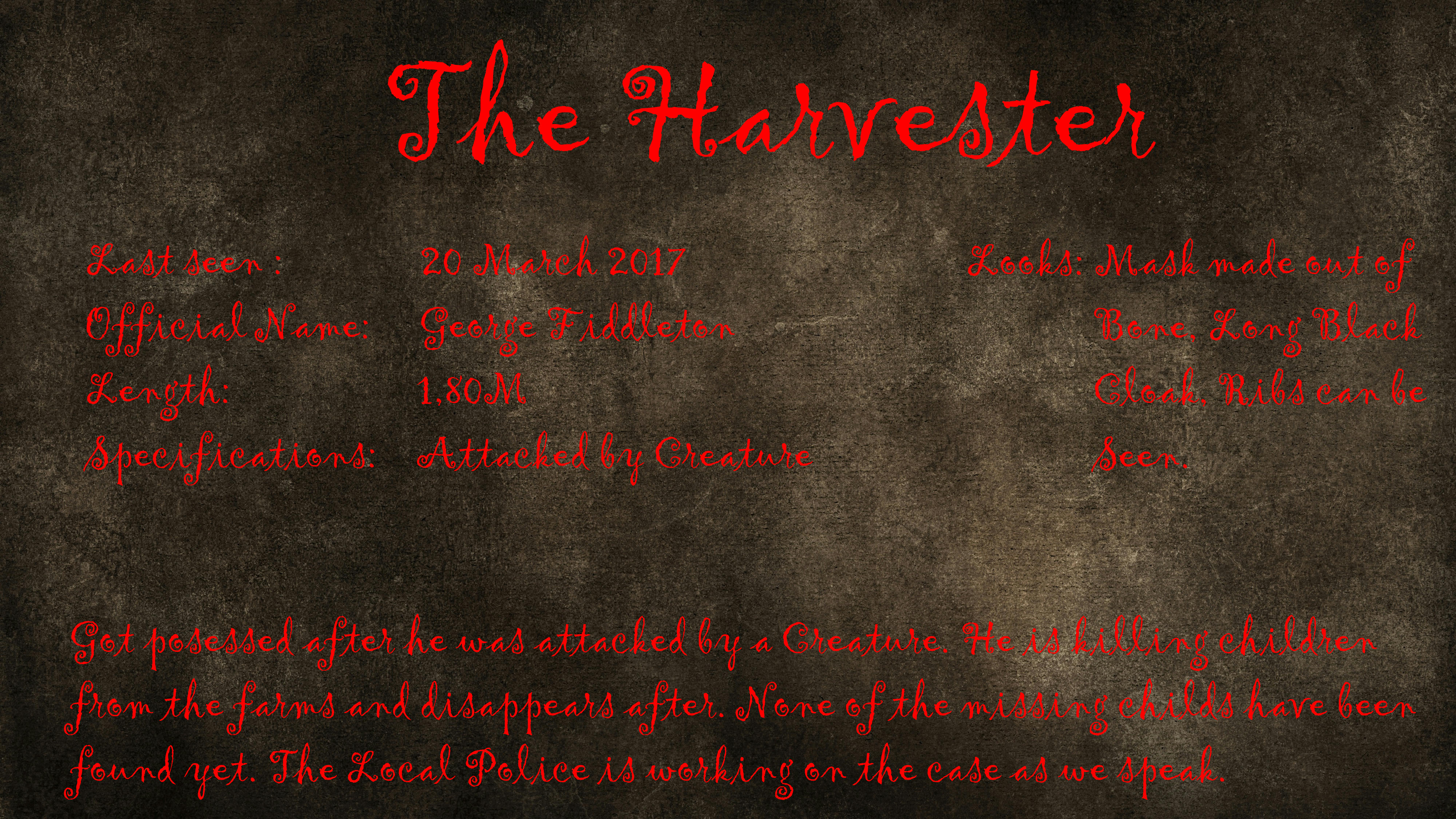 The Harvester - Lovecraft Minecraft Skin