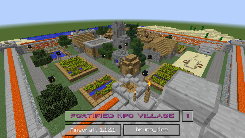 Fortified NPC Village Minecraft Map