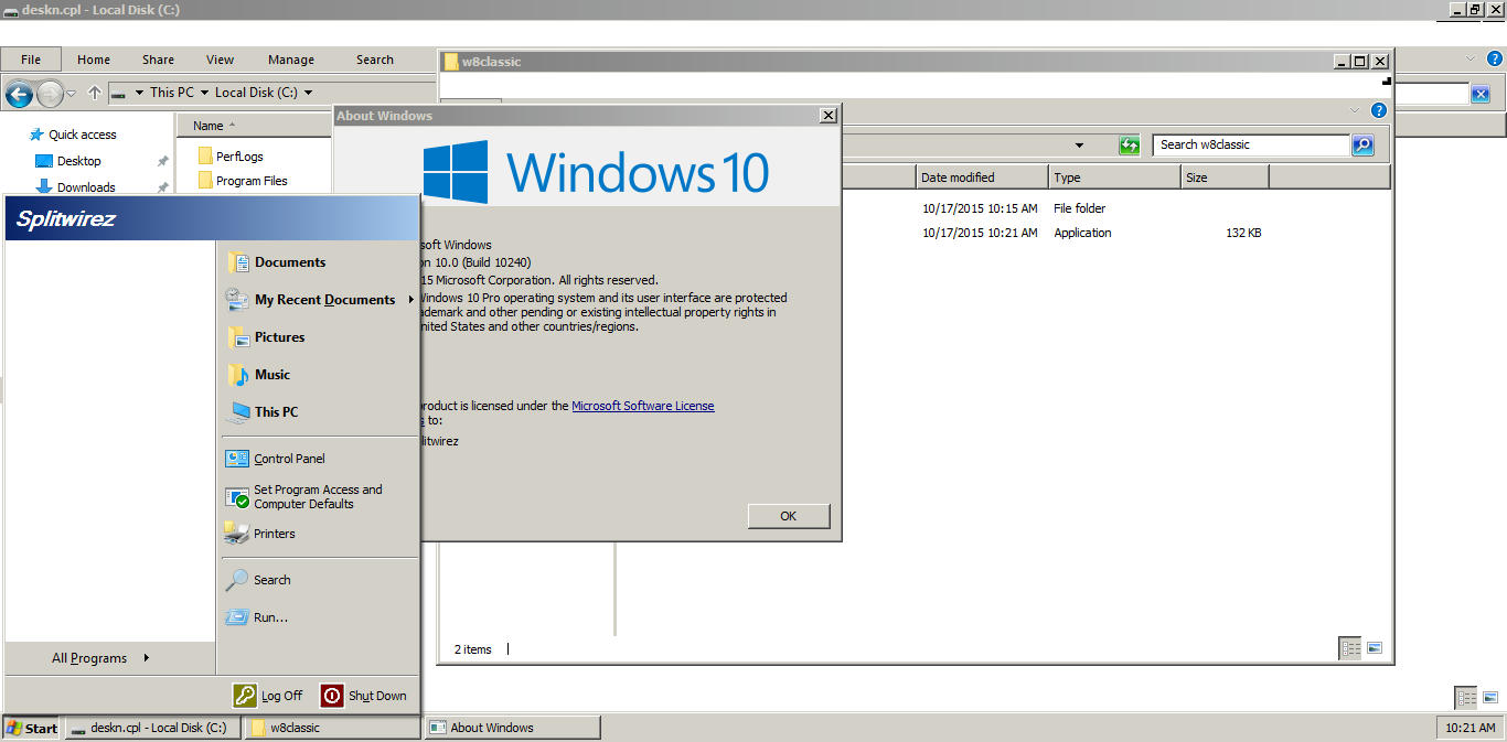 White Taskbar Windows 10