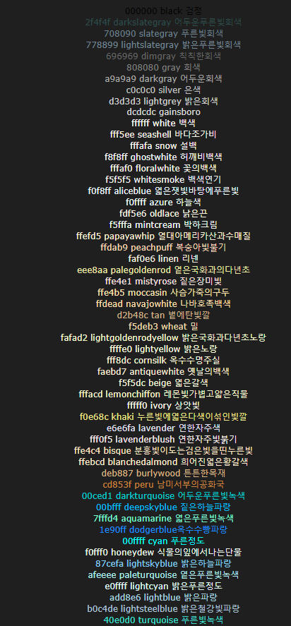 [Release] Color Chart | RaGEZONE - MMO Development Forums