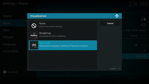 Visualization for Kodi?