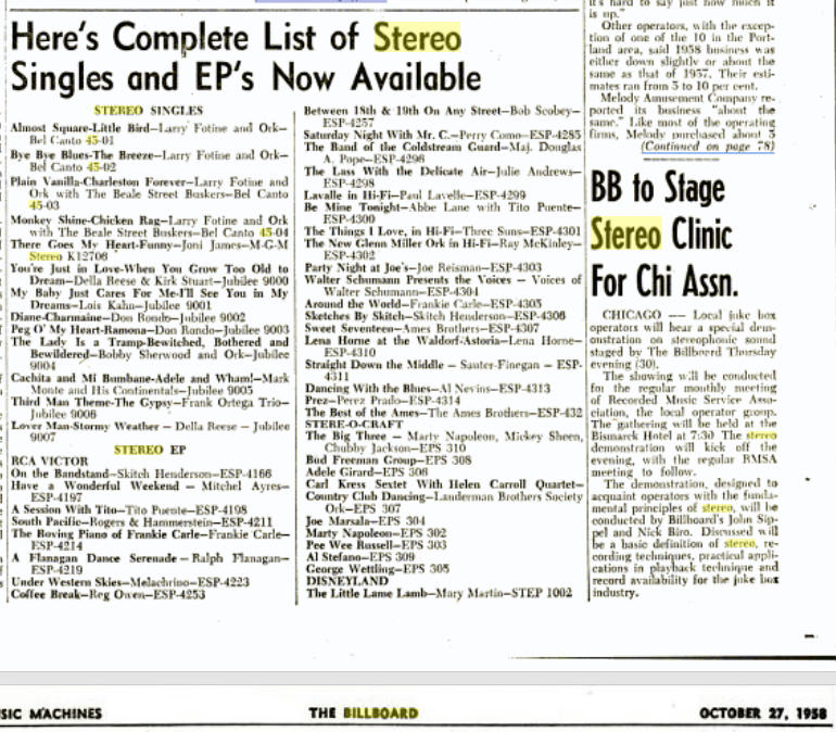 Early STEREO 45's | Steve Hoffman Music Forums