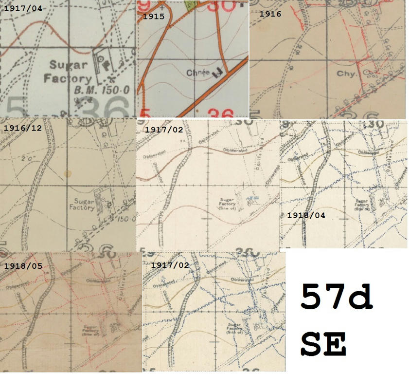 (trench) map of the Sugar Factory at Courcelette (sept-oct 1916) - The ...