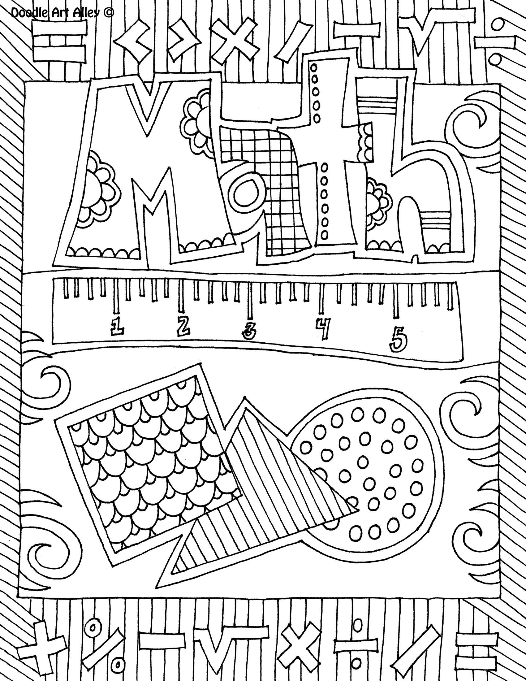 Simplicity me Math Coloring Sheets