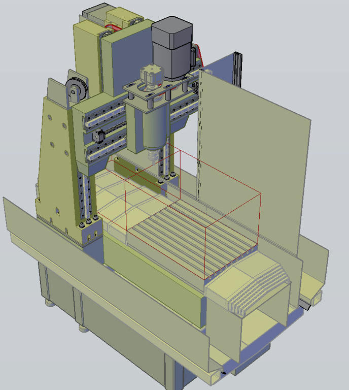Epoxy Concrete CNC V Mill 500x700x400H Designed in CAD and method