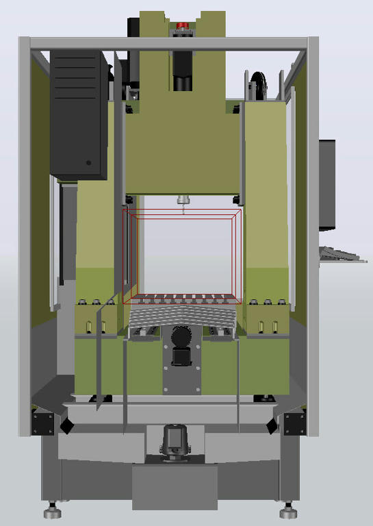 Epoxy Concrete CNC V Mill 500x700x400H Designed in CAD and method